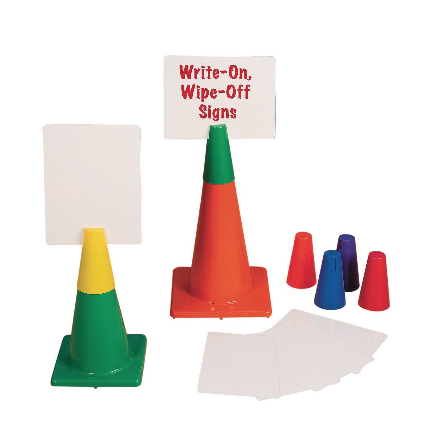 S&S Worldwide Poly Cone Topper Sign Set. Includes 6 Mini Cones and 6 ...