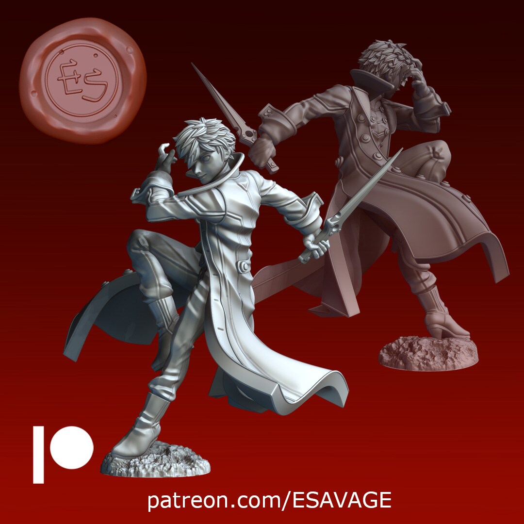 Joker, no mask from Ethan Savage Studio. Total height apx. 40mm ...