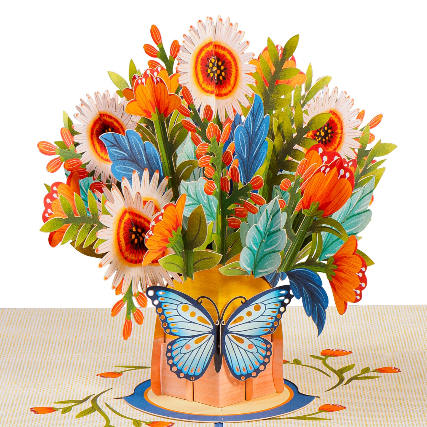 Paper Love HugePop Artisan Flower Bouquet 3D Popup Greeting Cards With ...