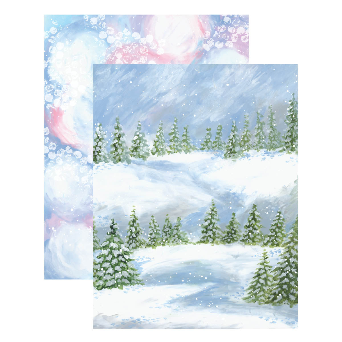 Spellbinders Winter Splash Quick Card Backgrounds from the Holiday Hugs ...