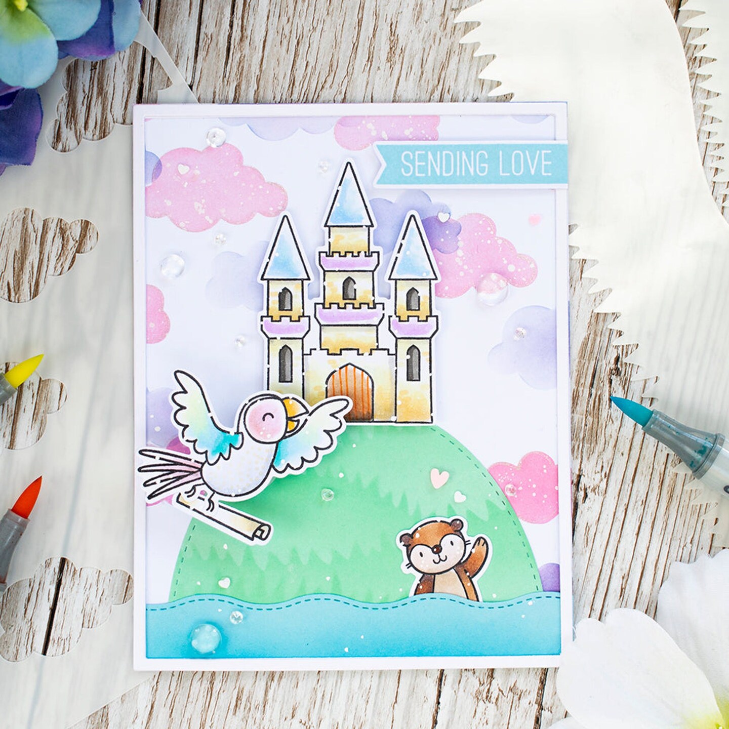 Heffy Doodle Breaking Waves Border Dies | Michaels