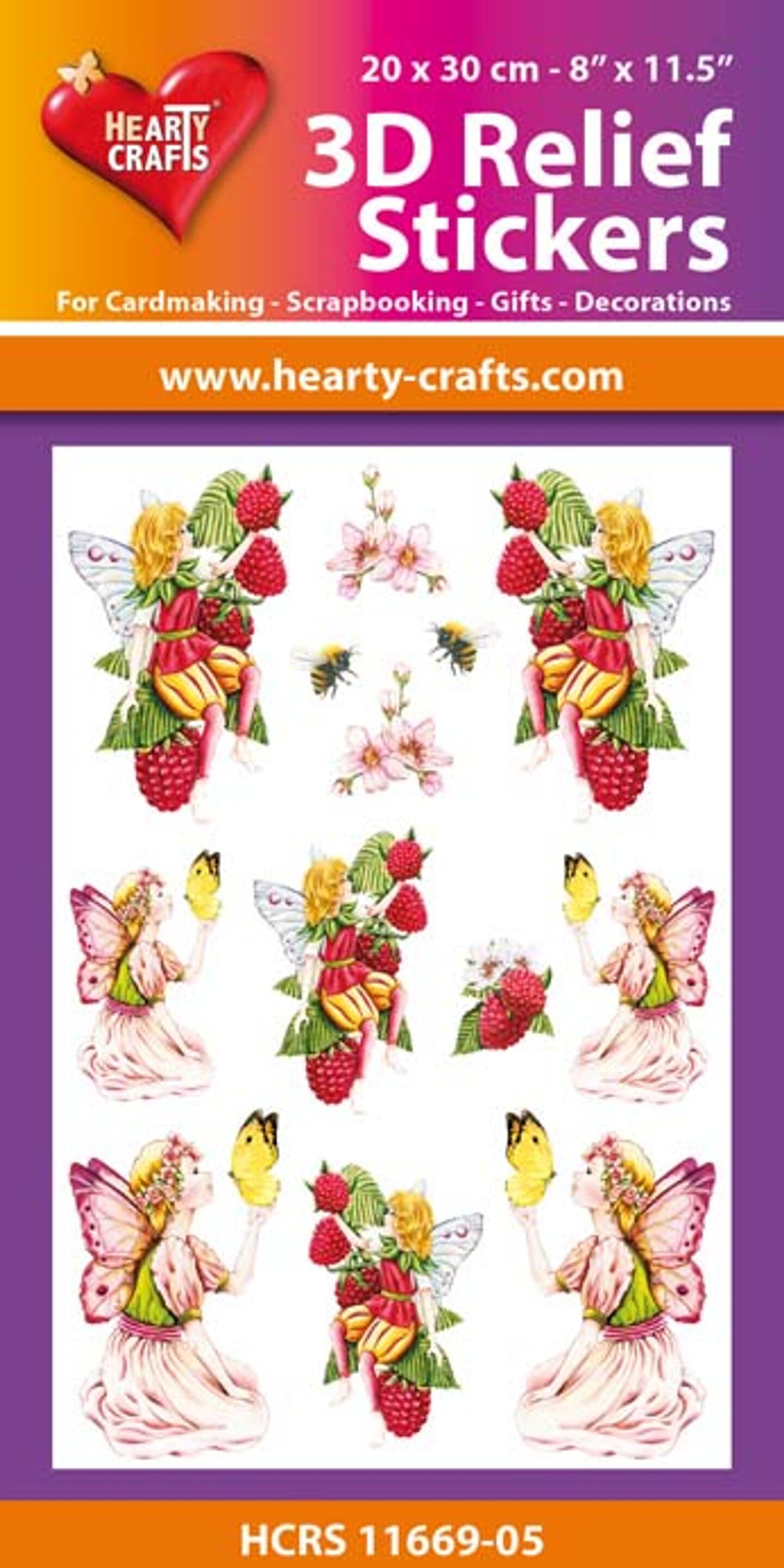Hearty Crafts 3D Relief Stickers A4 - Garden Fairies 5 | Michaels