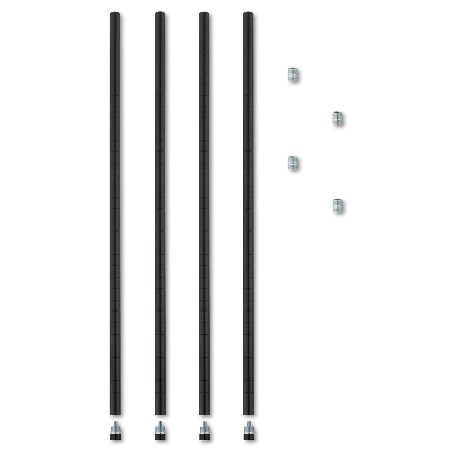 Alera Stackable Posts For Wire Shelving, 36 "High, Black, 4/Pack | Michaels