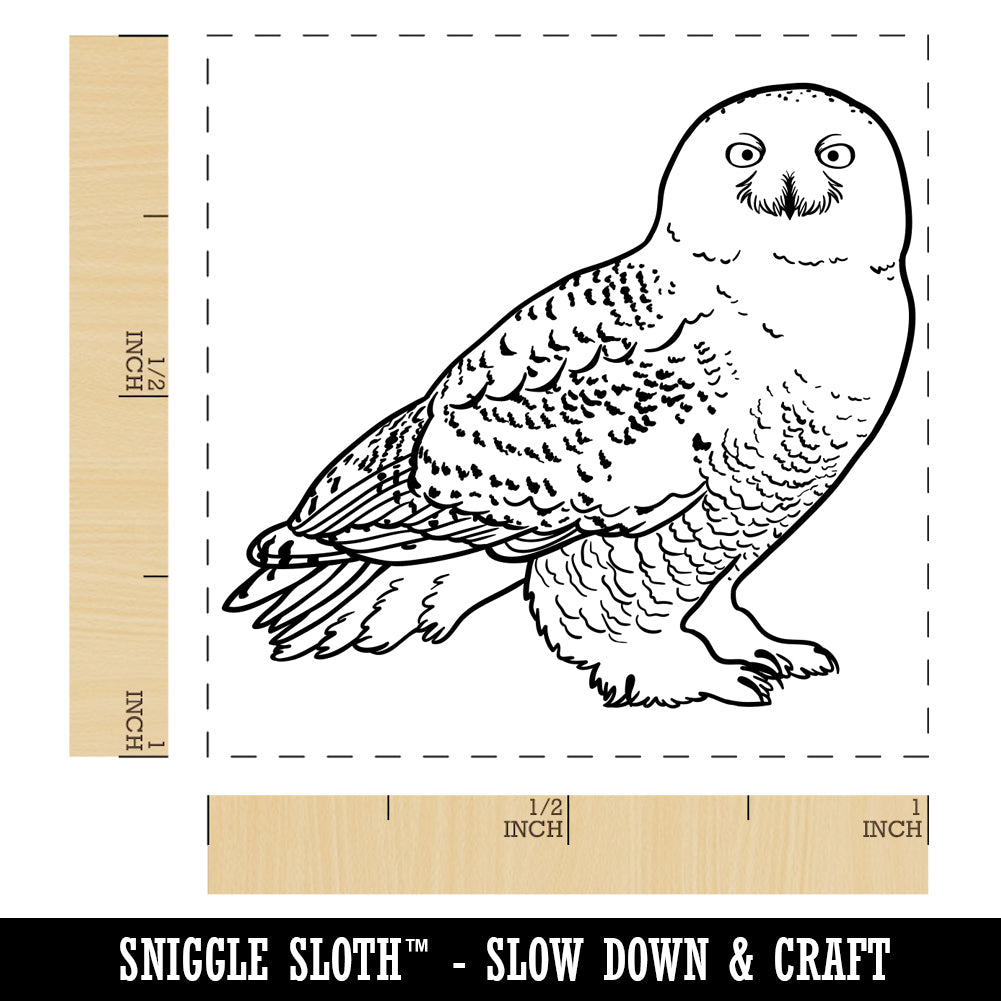 Beautiful Snowy Owl Self-Inking Rubber Stamp Ink Stamper | Michaels