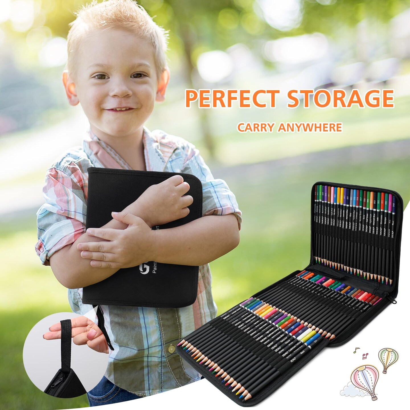 72 Colored Pencil Set with Case for Adult Coloring with Sketch Paper ...