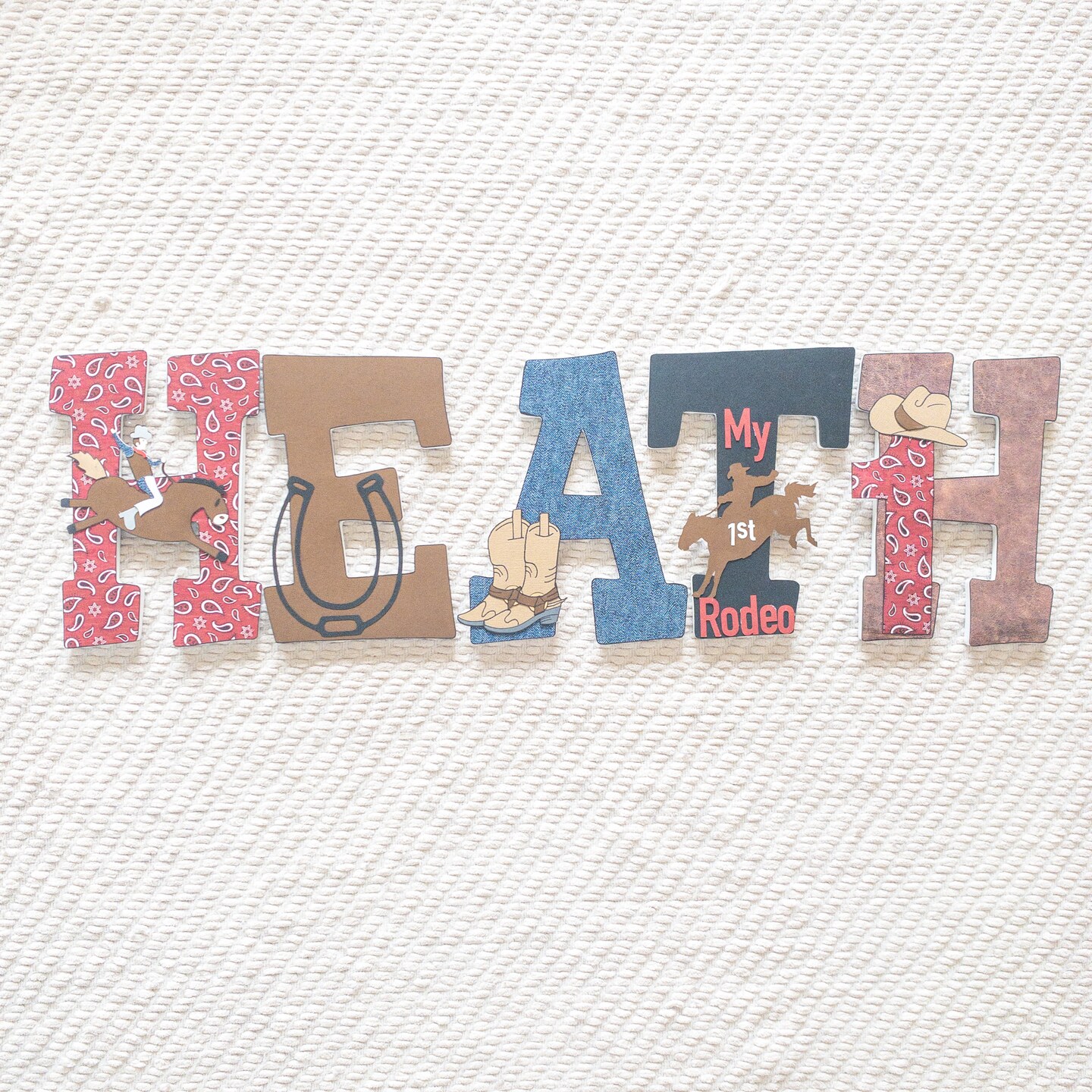 Cowboy, Cowgirl, Rodeo Custom Wood Letters | MakerPlace by Michaels