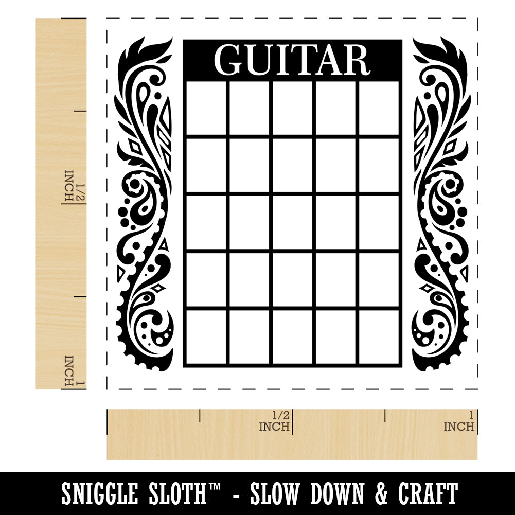 Guitar Chord Chart Self-Inking Rubber Stamp Ink Stamper | Michaels