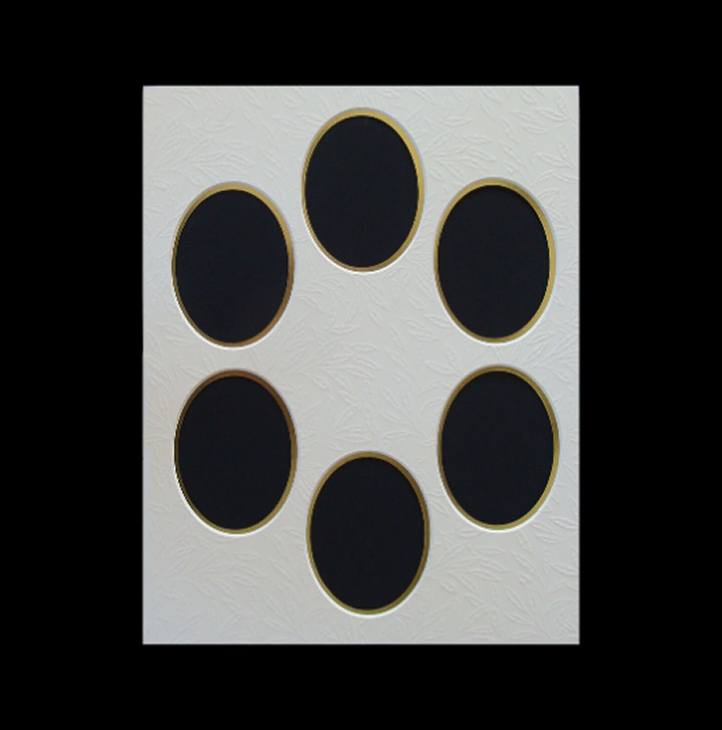 Photo Frame Double Mat 6 Ovals Multi Opening For 11 x 14 Inch Picture ...