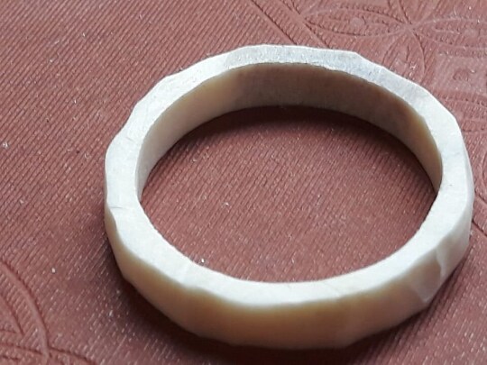 Genuine ELK antler carved ring semi smooth. Made to order in your size ...