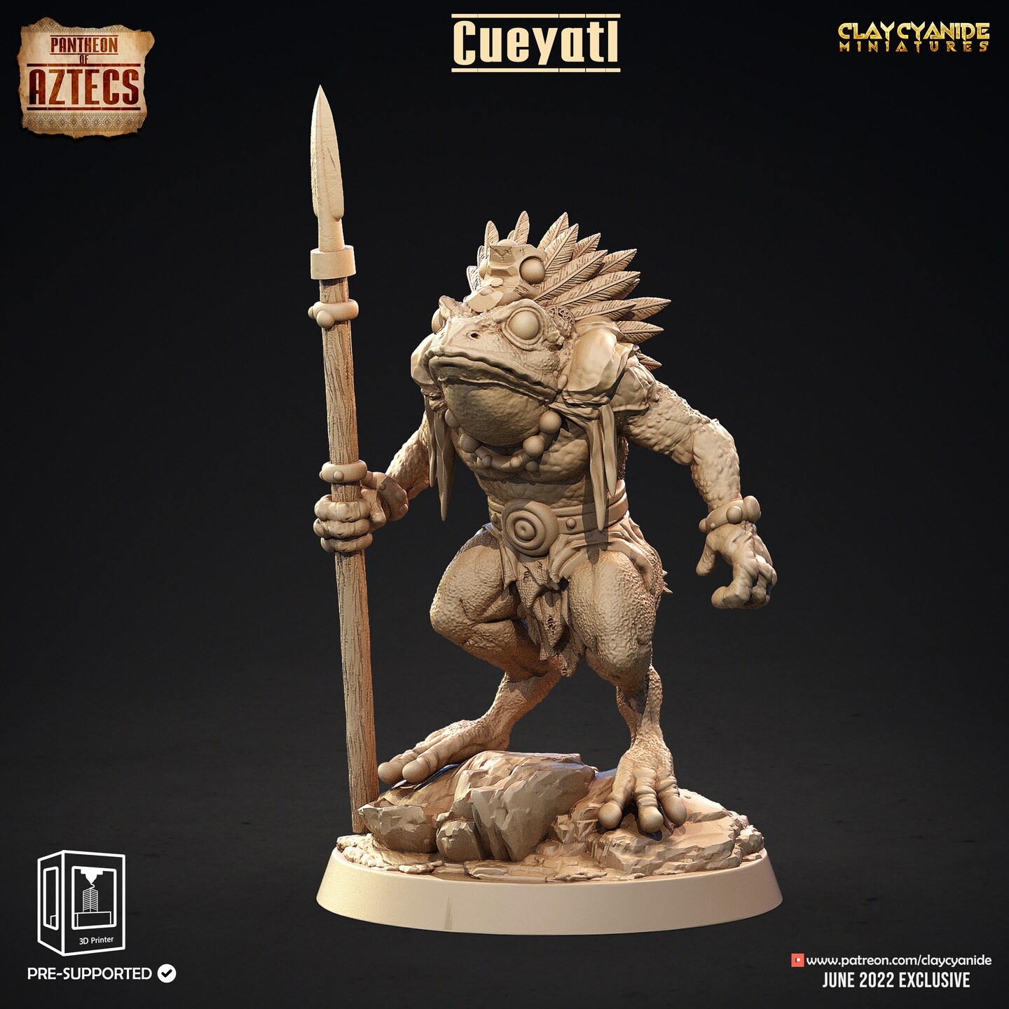 Cueyatl (Kua-toa) Minion 01 from Clay Cyanide's Aztec Pantheon. Total ...