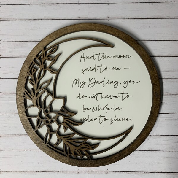 And the moon said to me Wall Art, moon quotes, moonlight whispers ...