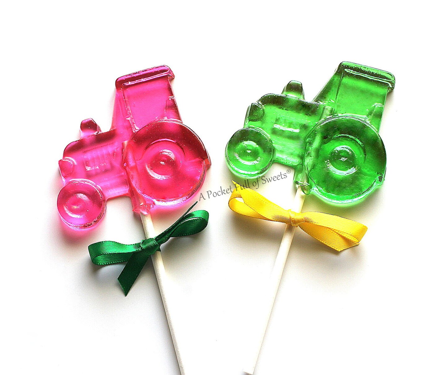 Farm Birthday Party, 10 Tractor Lollipop Favors, Tractor Baby Shower ...
