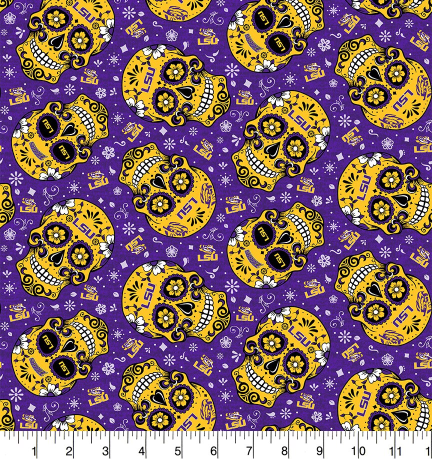 Sykel Enterprises-Louisiana State University Cotton Fabric-LSU Tigers ...