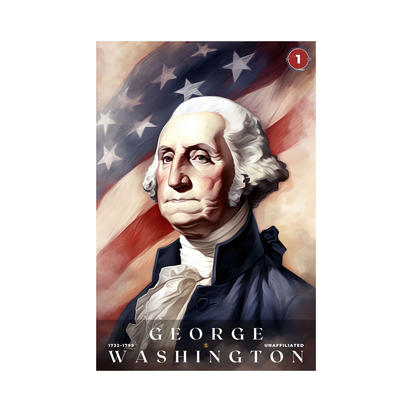 George Washington Poster, US President Print, Office Poster, Home Decor ...