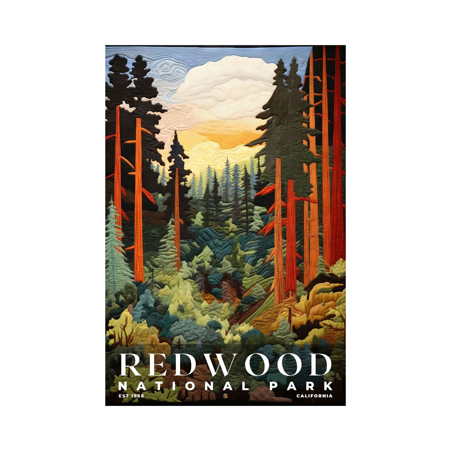 Redwood National and State Parks Poster, Travel Art, Office Poster ...