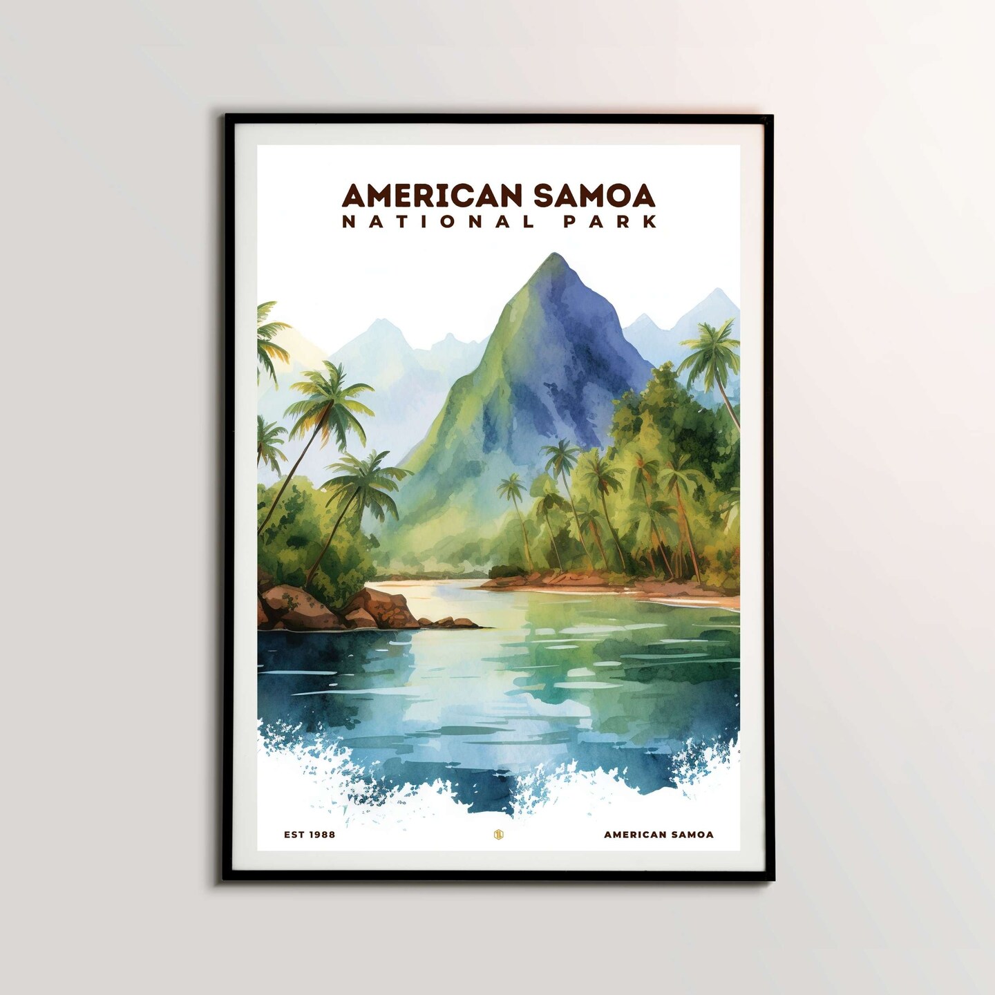 American Samoa National Park Poster, Travel Art, Office Poster, Home ...