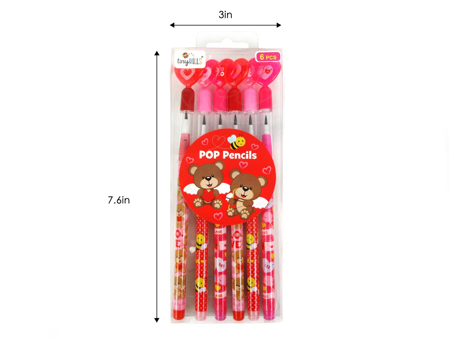 Valentine's Day Stackable Point Pencils - Set of 6 Pencils | Michaels