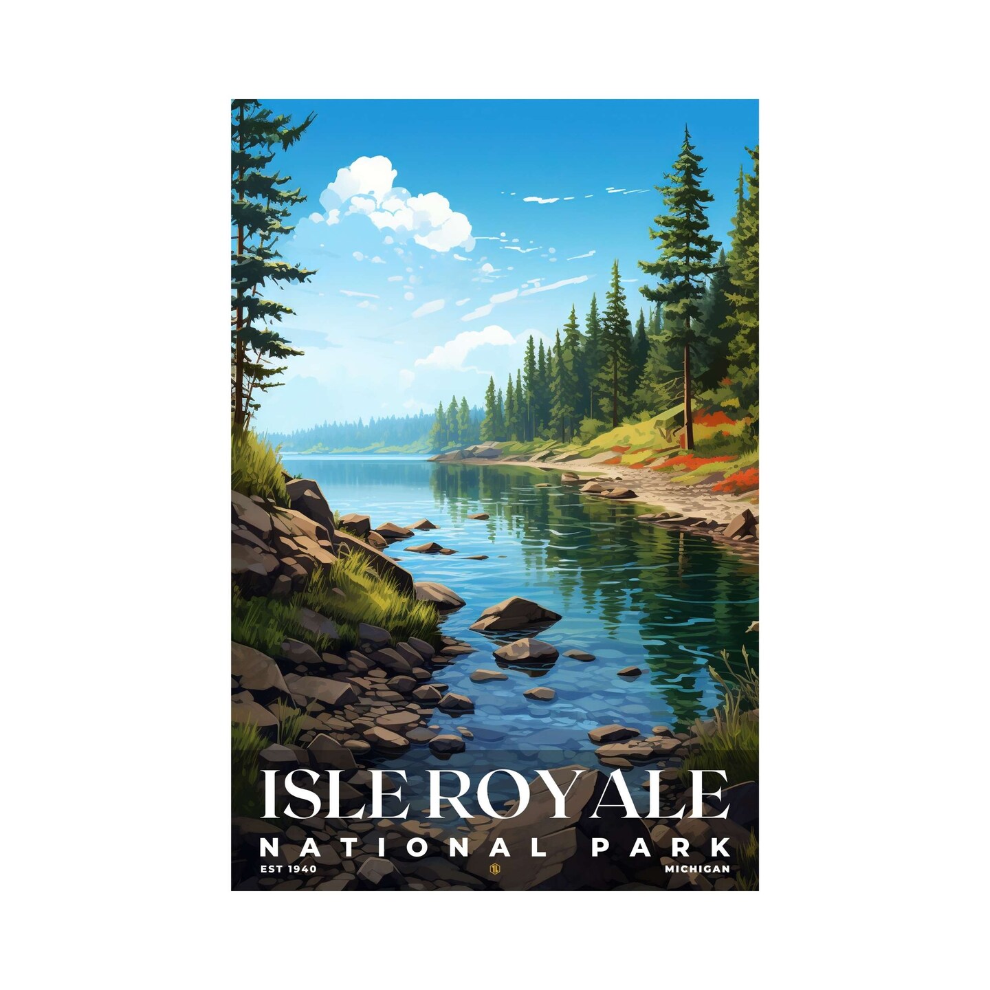Isle Royale National Park Poster, Travel Art, Office Poster, Home Decor ...