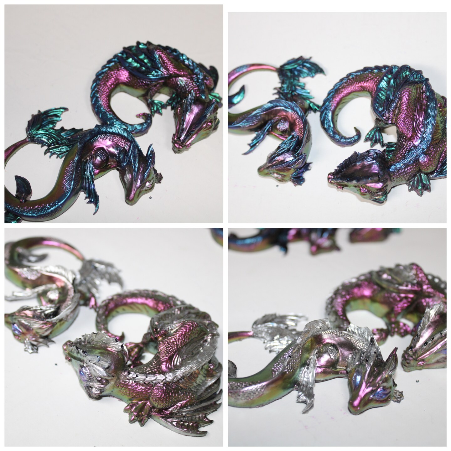 Handmade Custom order, Epoxy Resin, Sleeping water Dragon figurine ...