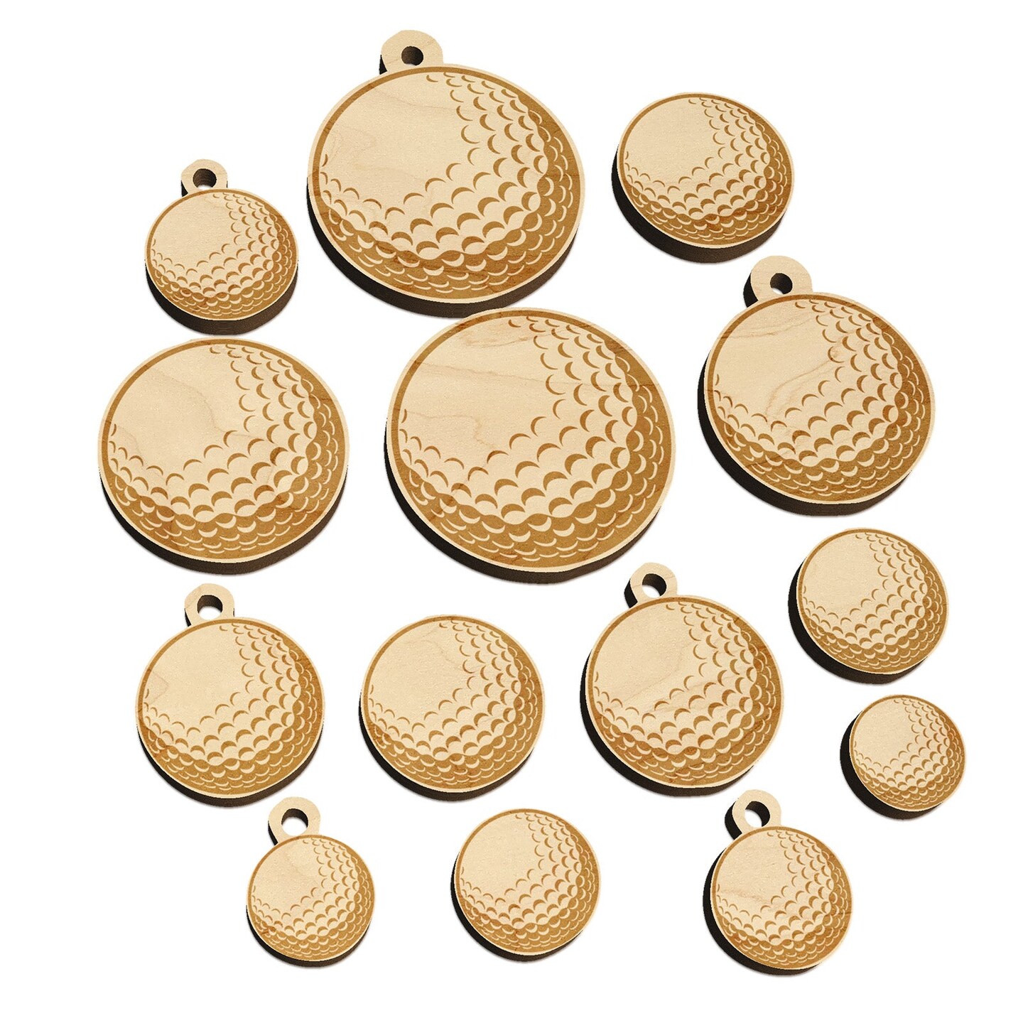 Golf Ball Sports Mini Wood Shape Charms Jewelry DIY Craft | Michaels