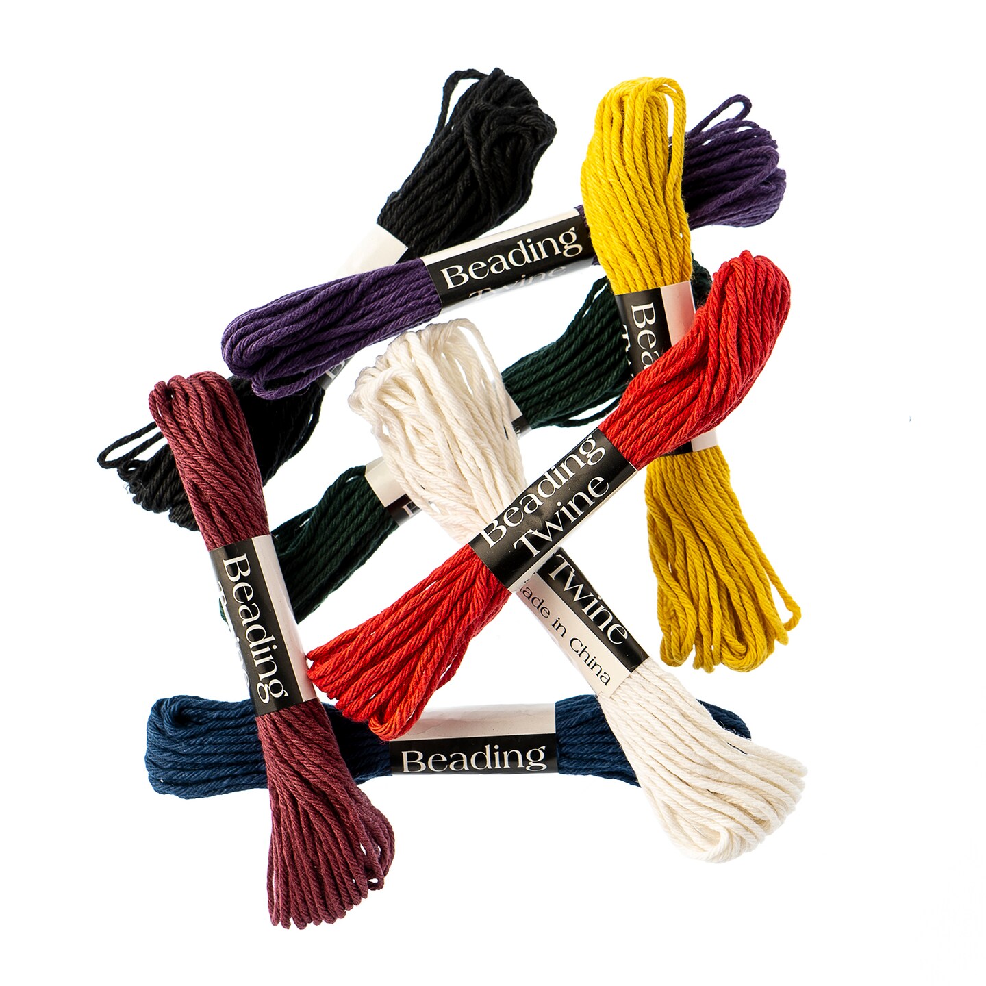 John Bead Assorted Colors Beading Twine Natural Hemp Cord, 56 yd ...