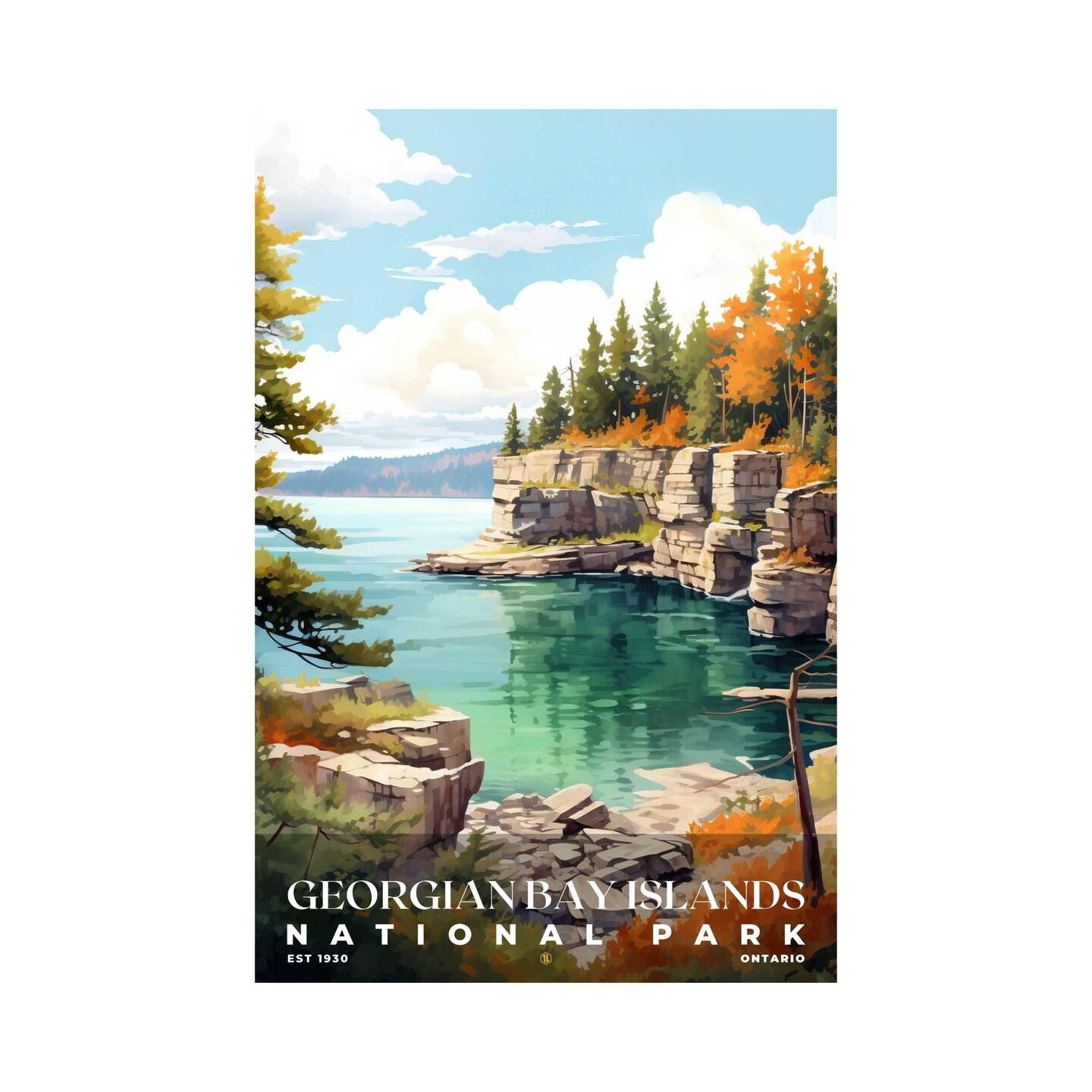 Georgian Bay Islands National Park Poster, Travel Print, Office Poster ...