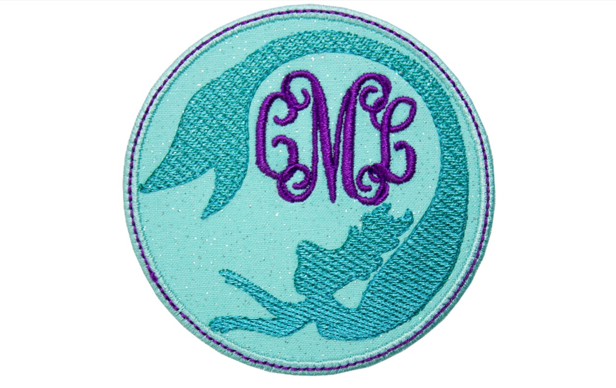 Mermaid Monogram Custom Personalized Sew or Iron on Patch | MakerPlace ...