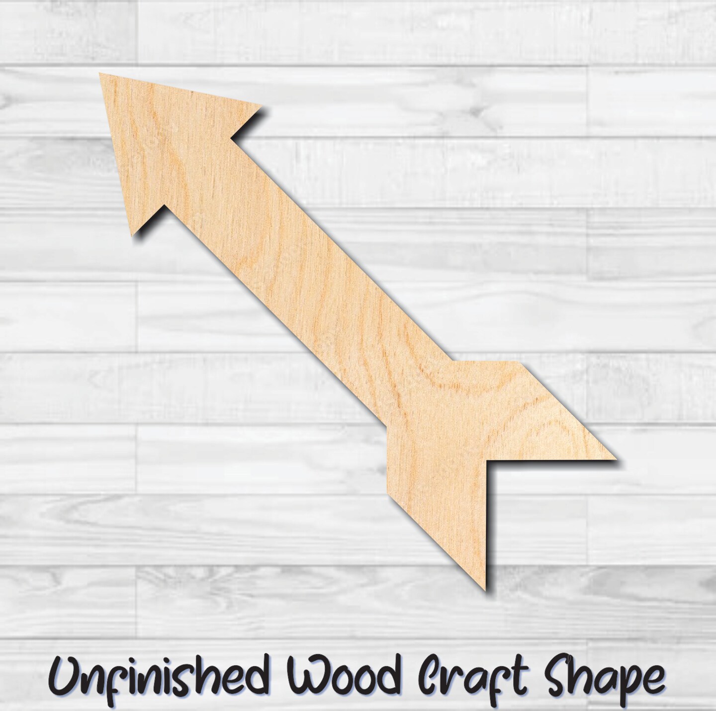 Arrow 2 Unfinished Wood Shape Blank Laser Engraved Cutout Woodcraft ...