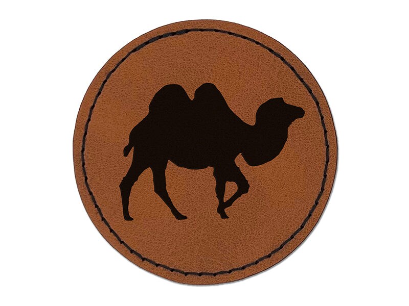 Camel Solid Round Iron-On Engraved Faux Leather Patch Applique - 2.5" | Michaels