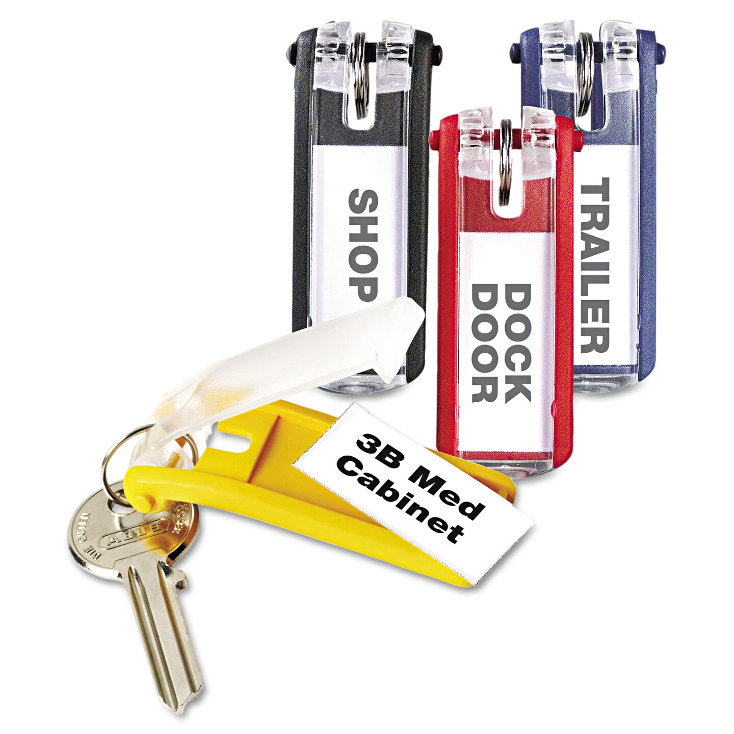 Durable Key Tags for Locking Key Cabinets, Plastic, 1 1/8 x 2 3/4 ...