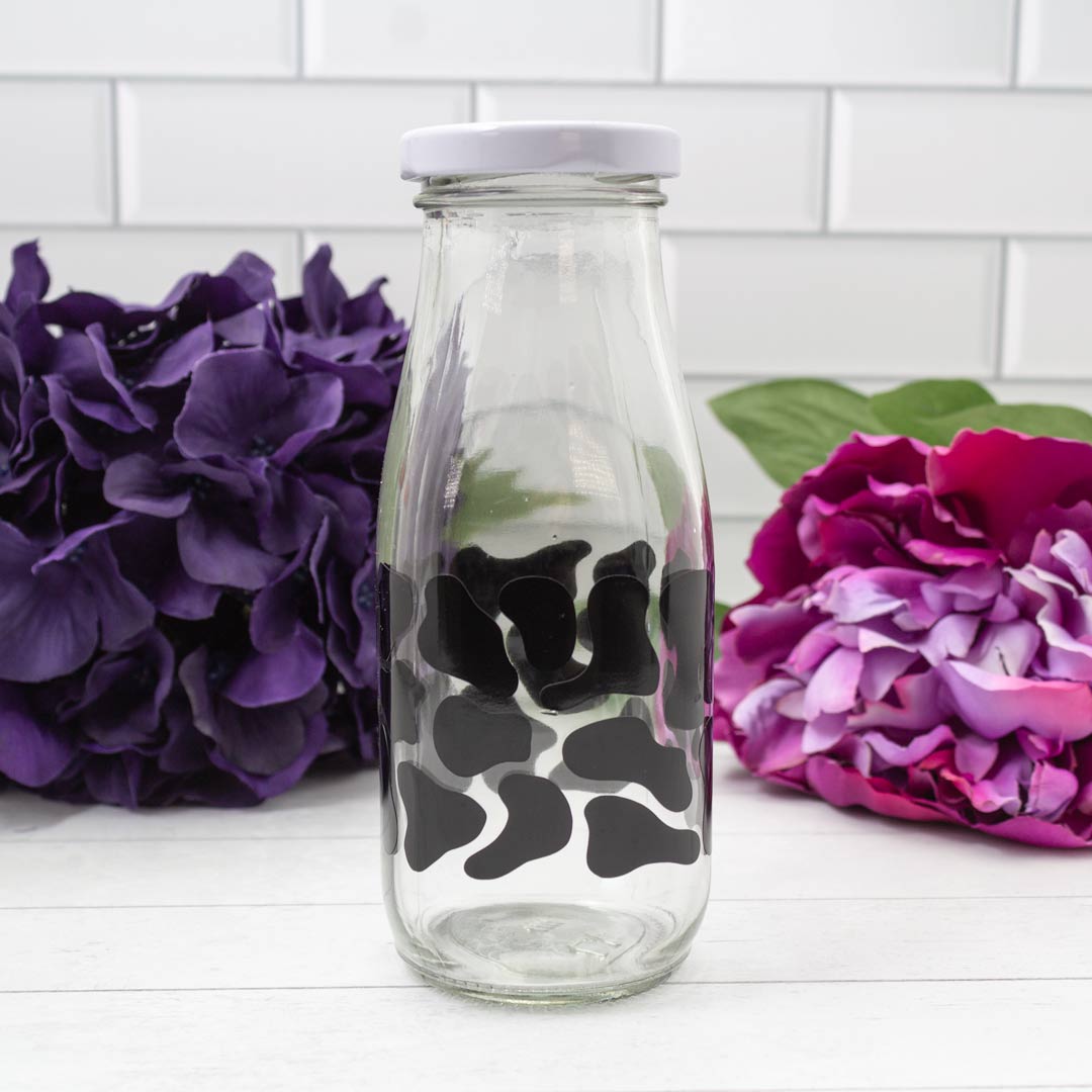 Cow Prints | Fun Milk Bottles | 12 oz Milk Bottle Glass | MakerPlace by ...