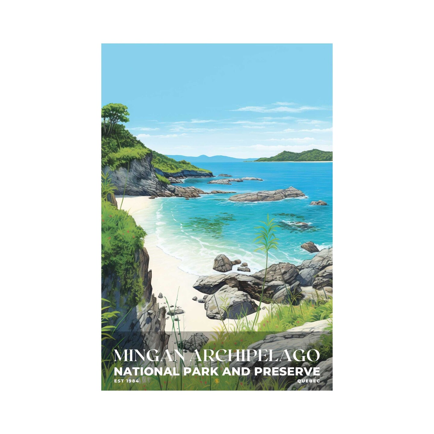 Mingan Archipelago National Park Reserve Poster, Travel Print, Office ...