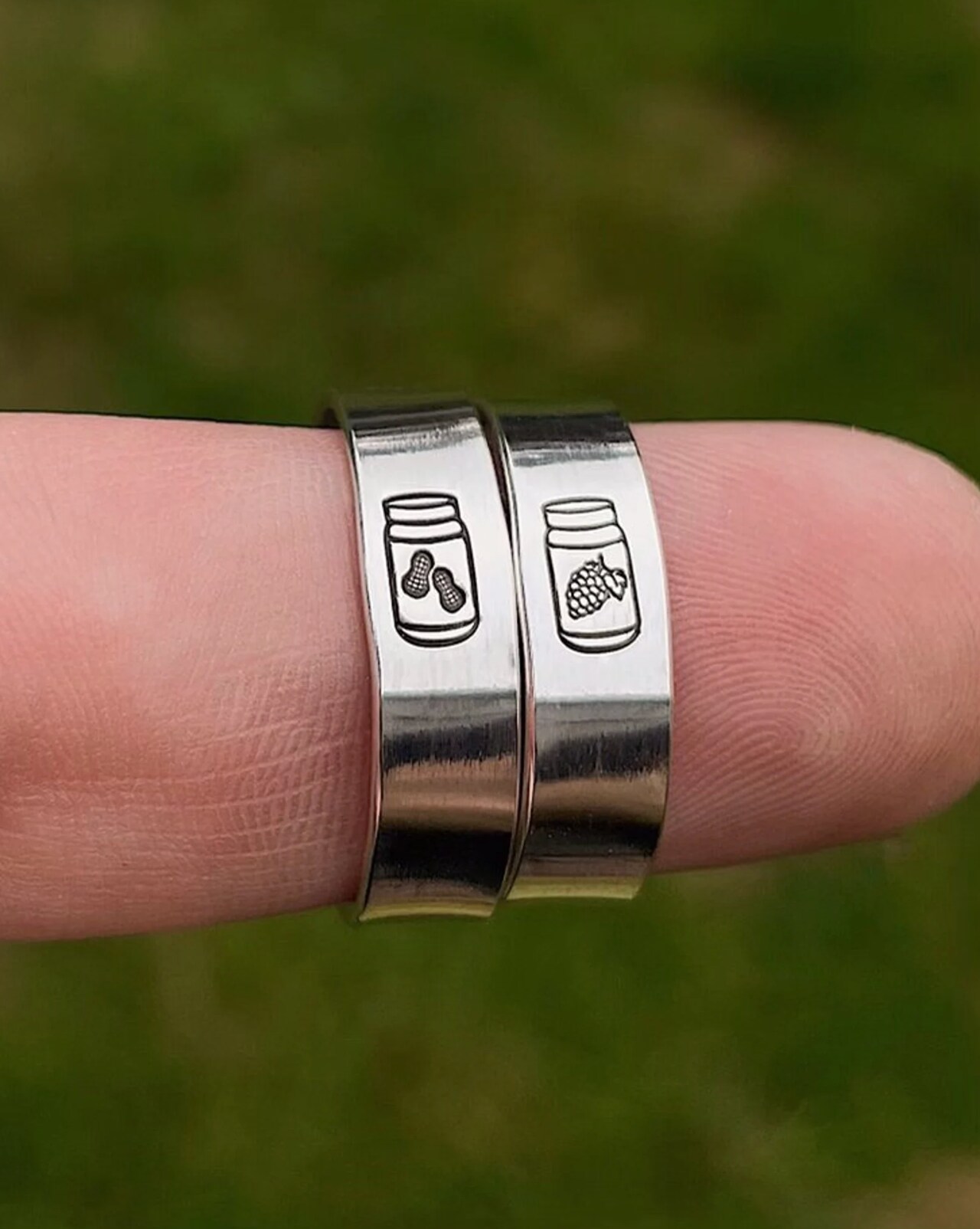 Matching 2 Ring Best Friend Peanut Butter and Jelly Ring Set | Pinky ...