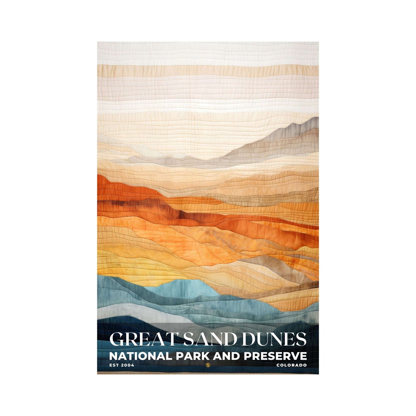 Great Sand Dunes National Park and Preserve Poster, Travel Art, Office ...