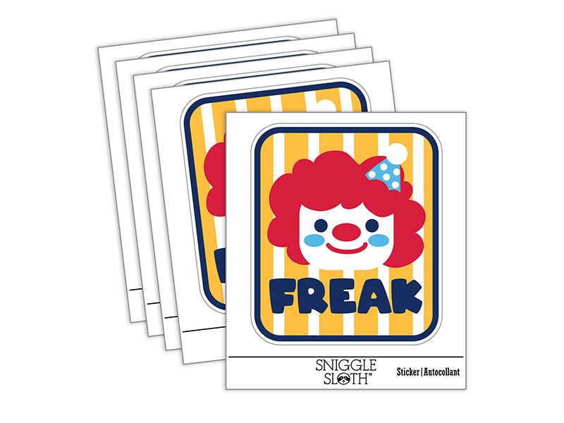 Clown Freak Funny Circus Waterproof Vinyl Phone Tablet Laptop Water ...