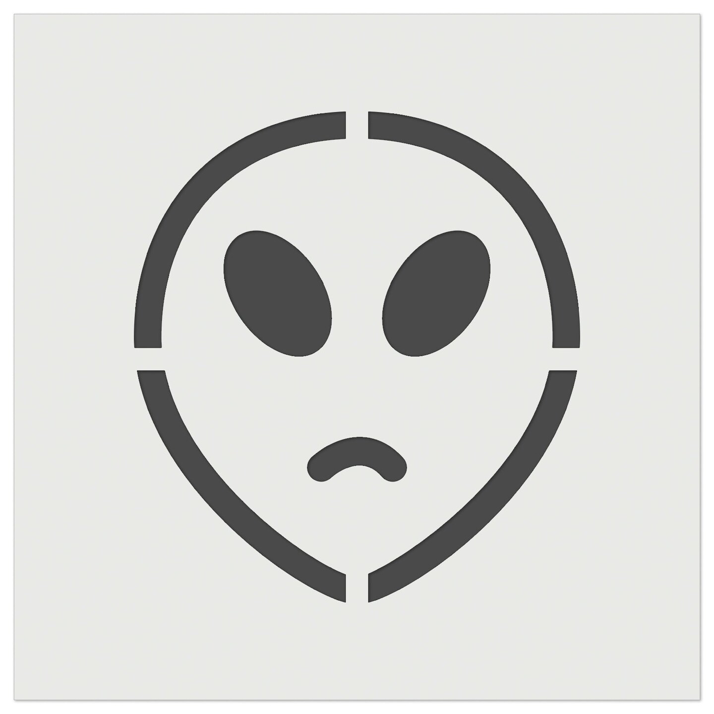 Sad Alien Emoticon Wall Cookie DIY Craft Reusable Stencil | Michaels