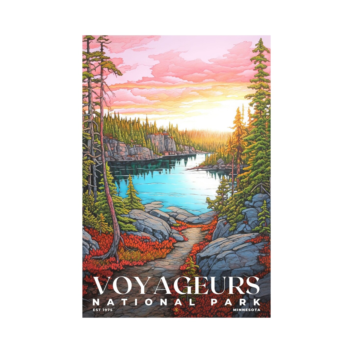 Voyageurs National Park Poster, Travel Art, Office Poster, Home Decor ...