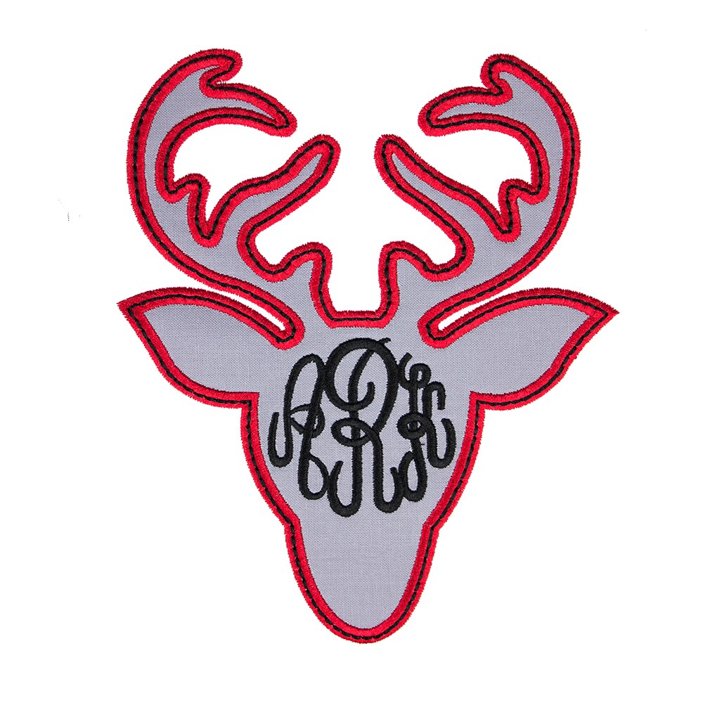 Deer Head Personalized Monogram Custom Sew or Iron on Patch ...