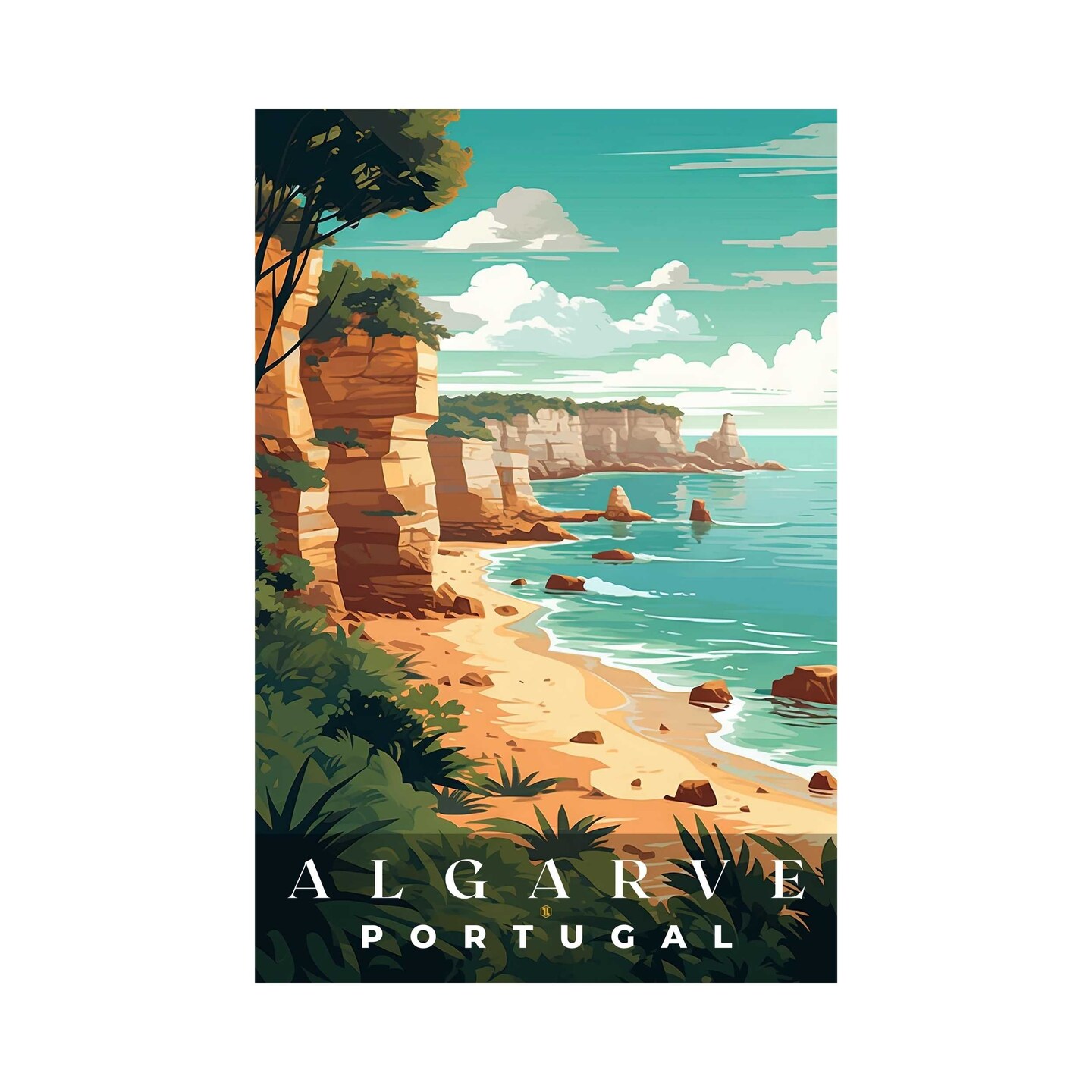 Algarve Poster, World Travel Print, Office Poster, Home Decor | S3 ...