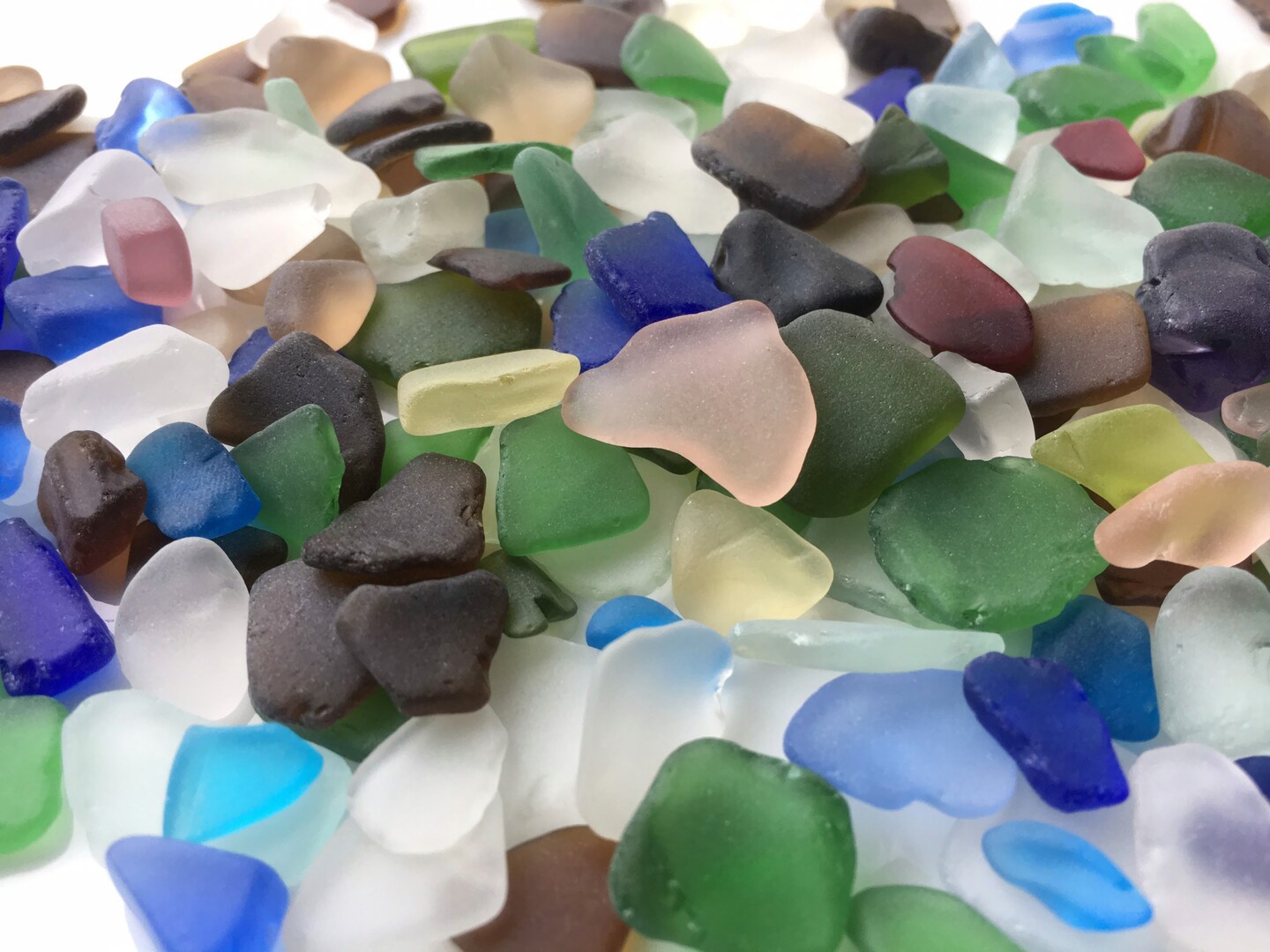 40 Pieces Small Sea Glass Jewelry Sea Glass Ocean Glass Tumbled Beach ...