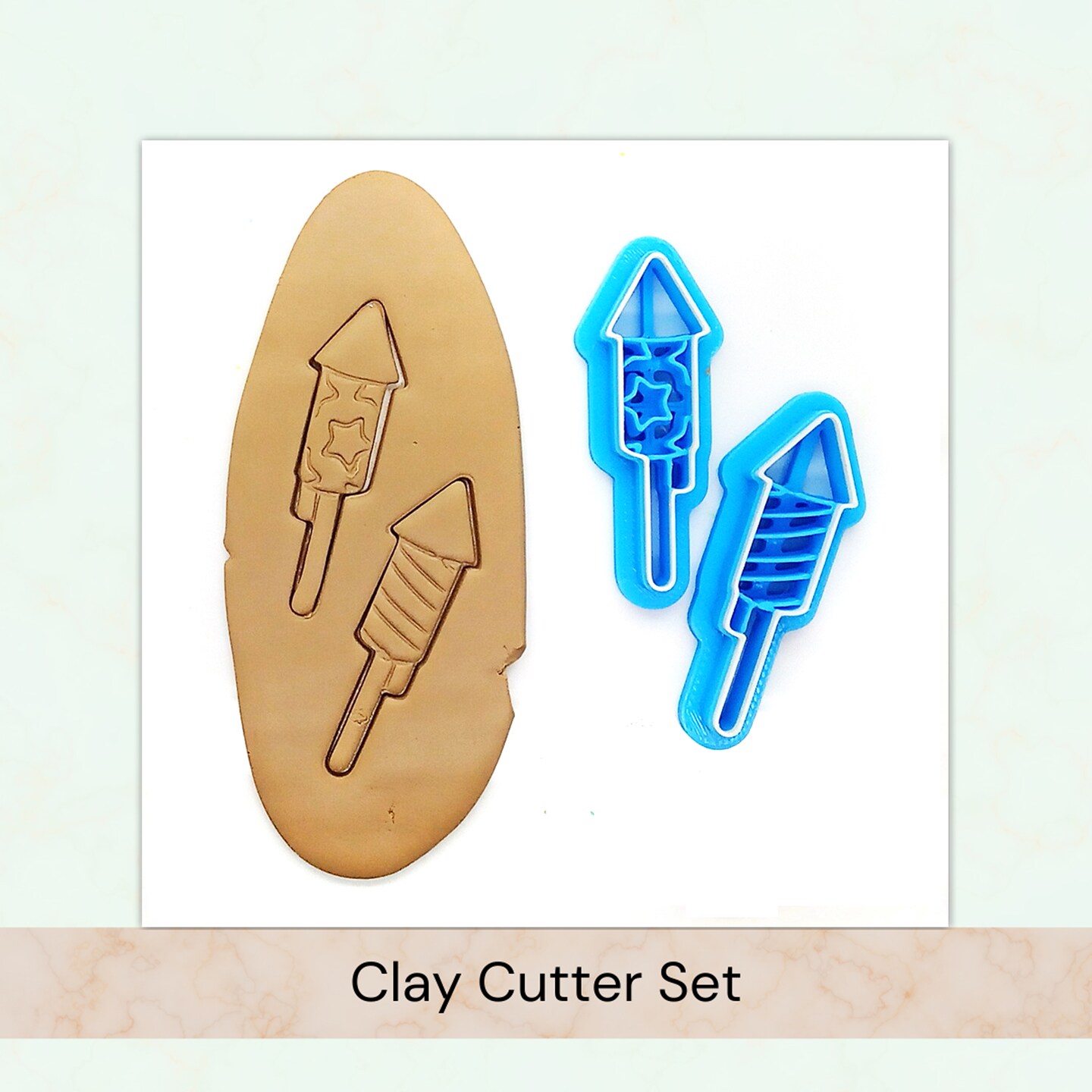Fireworks Clay Cutters, 2 pc Set, 1 1/2 inch Shapes for Independence ...