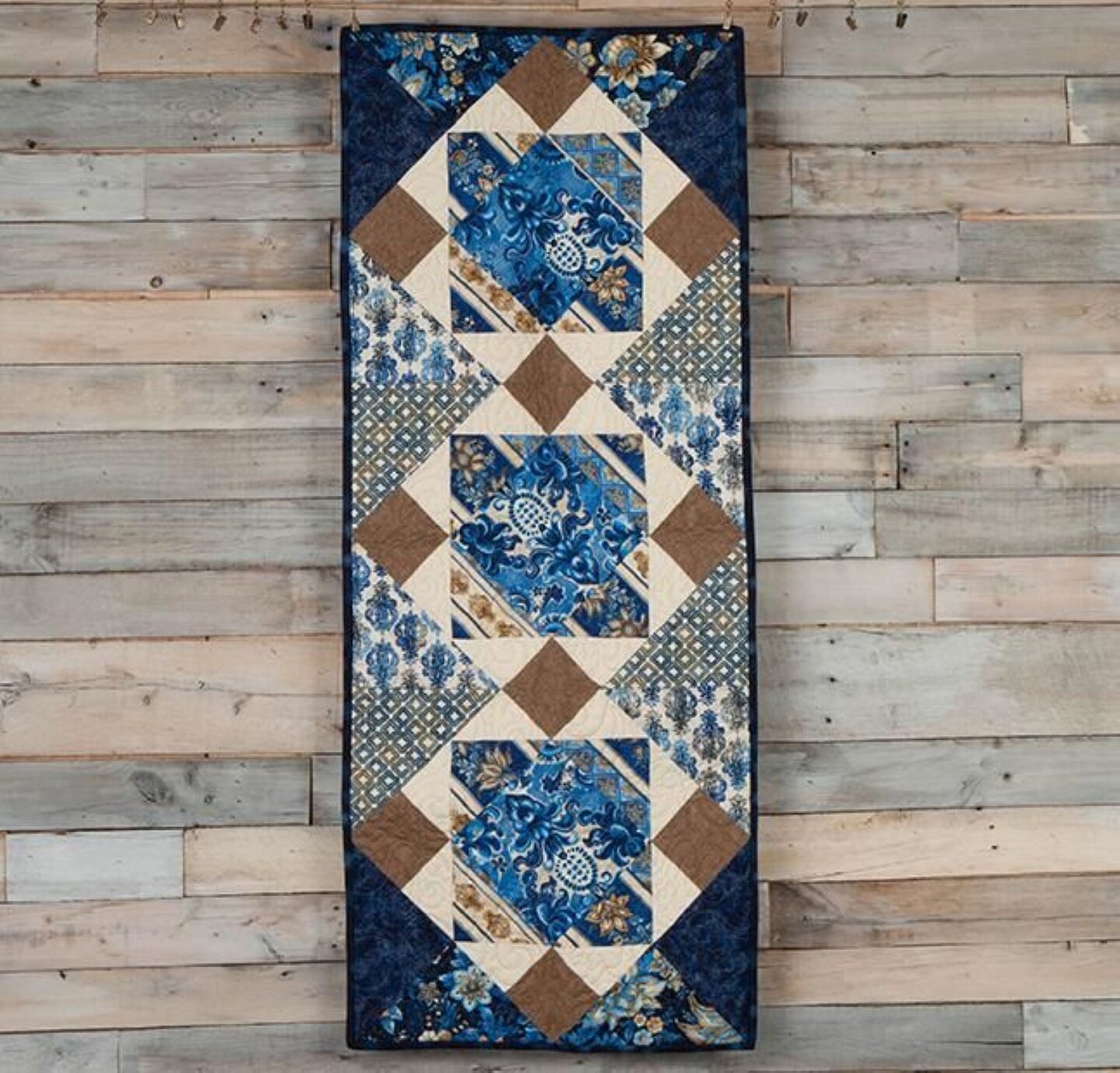 Marquis Indigo Table Runner Kit Pattern Top Binding 21 x 53 by Robert ...