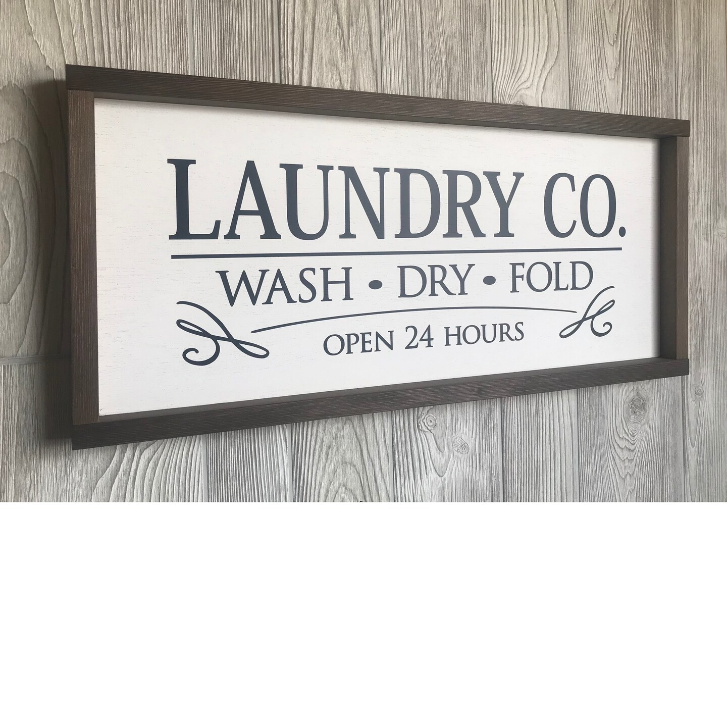 Laundry Co. Wash Dry Fold, farmhouse laundry room sign , country wood ...