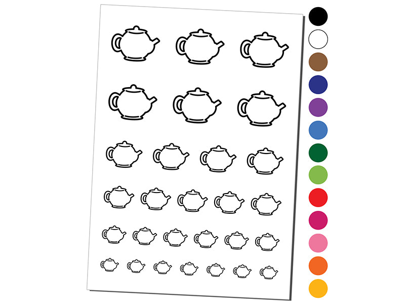 Teapot Kettle Temporary Tattoo Water Resistant Fake Body Art Set ...