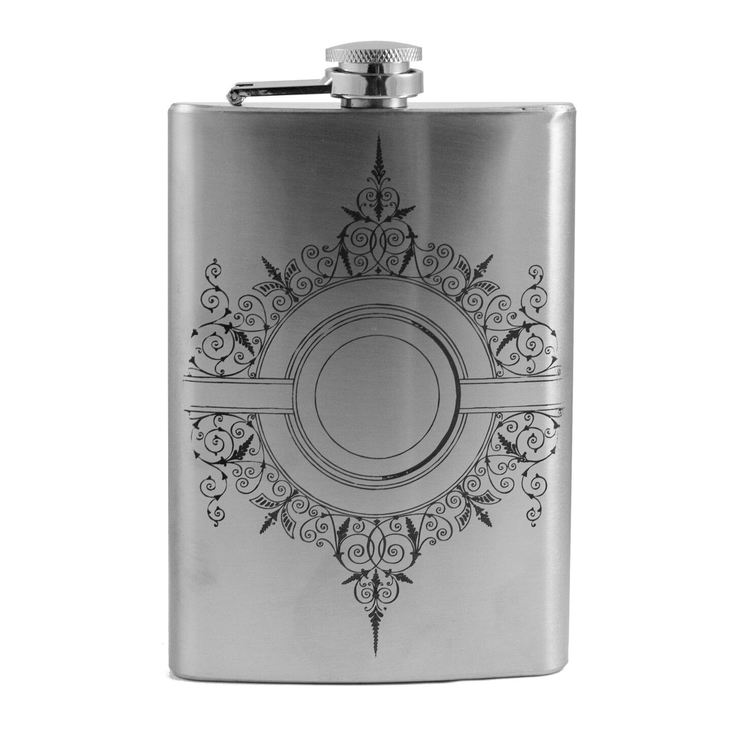8oz Decorative Design Stainless Steel Flask | Michaels