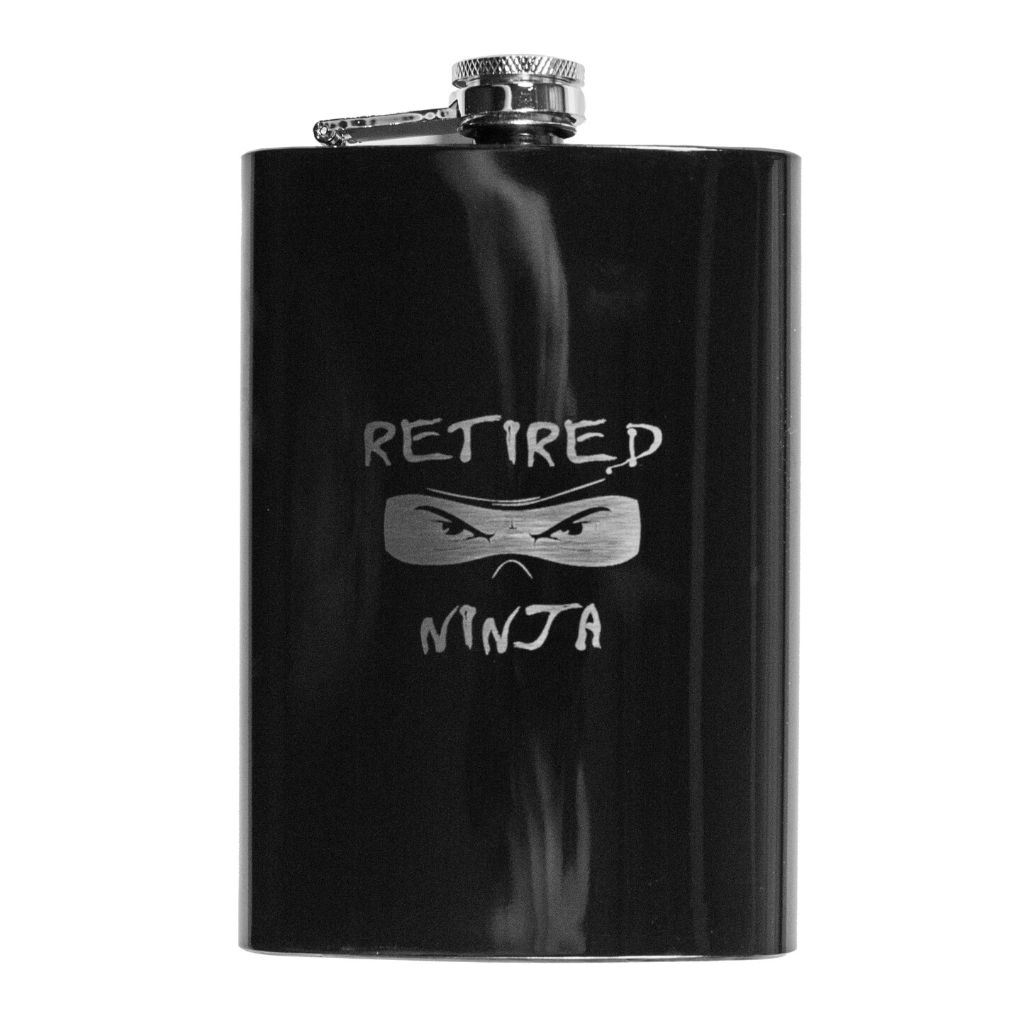 8oz BLACK Retired Ninja Flask | Michaels