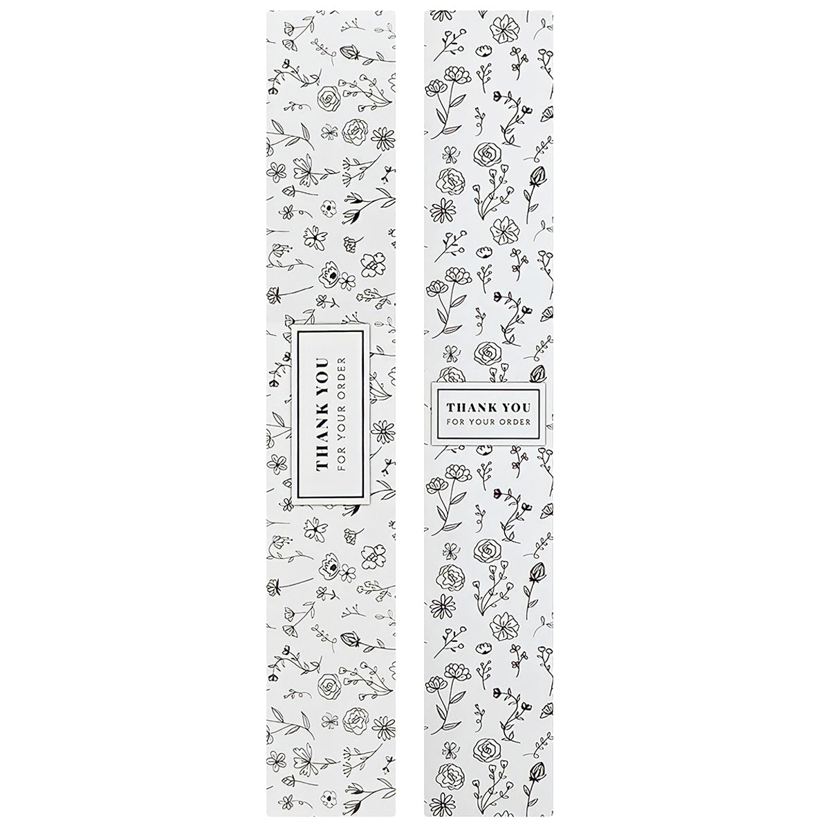 Wrapables 1.56" x 9.88" Rectangular Thank You Sealing Stickers and ...