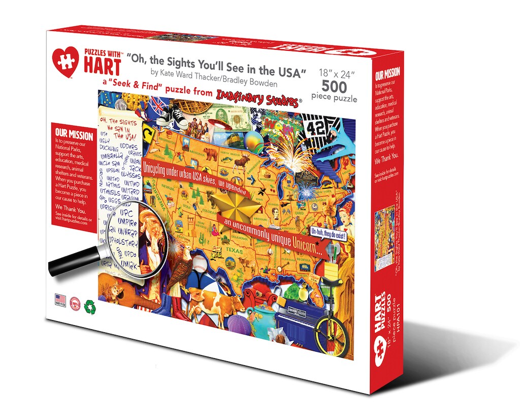 Hart 18"x24" 500 pc Premium Jigsaw Puzzle - Sights You'll See in the ...