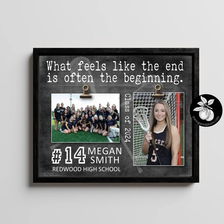 Personalized Senior Night Lacrosse Picture Frame, Sports Team Gift ...