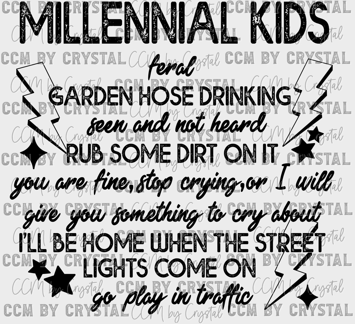 Millennial Kids Ready to Press Transfer DTF Transfer Sublimation ...